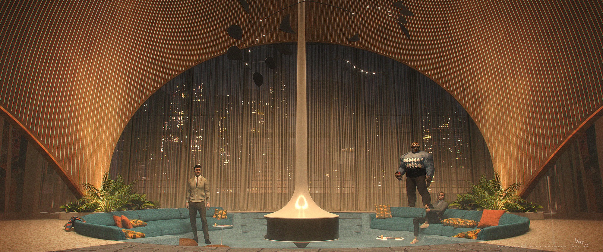 Explore the stunning concept art for the Baxter Building penthouse from ...